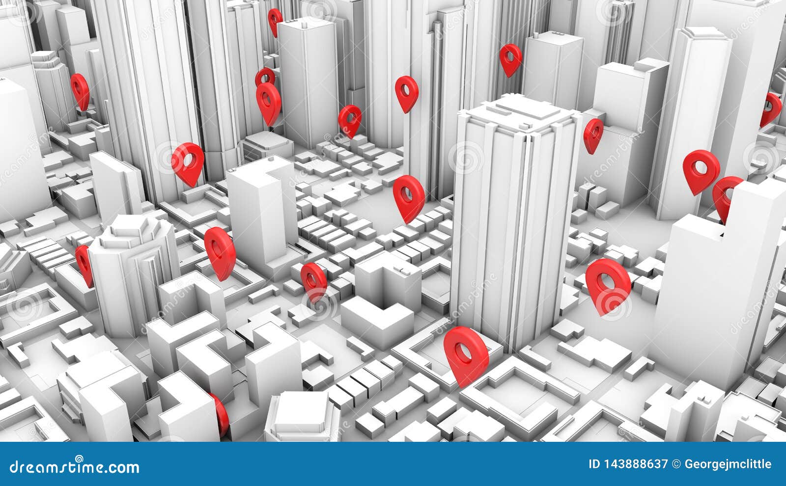 White city with pinpoints stock illustration. Illustration of pinpoint ...