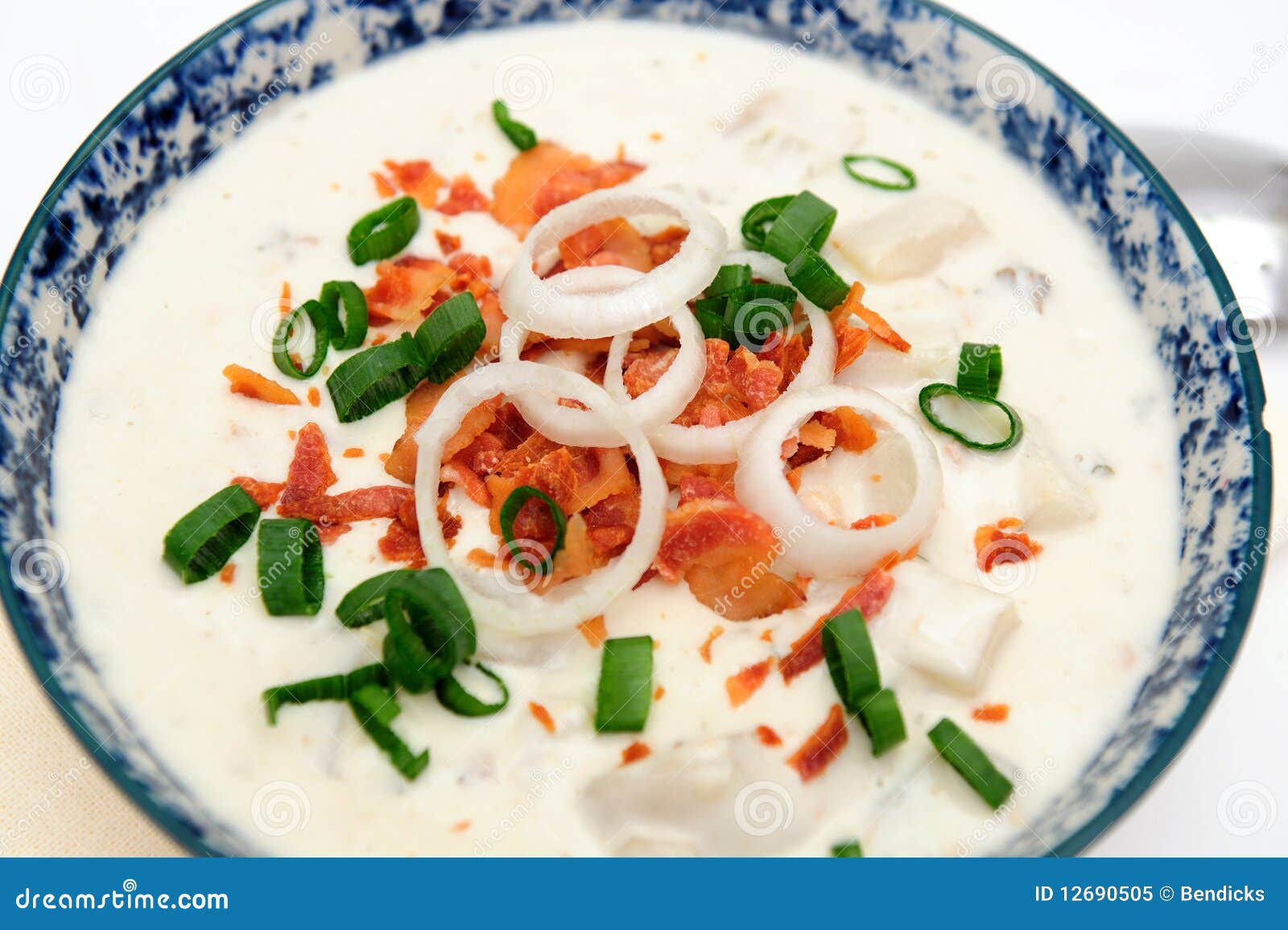 White Chowder Closeup stock image. Image of bowl, meal - 12690505