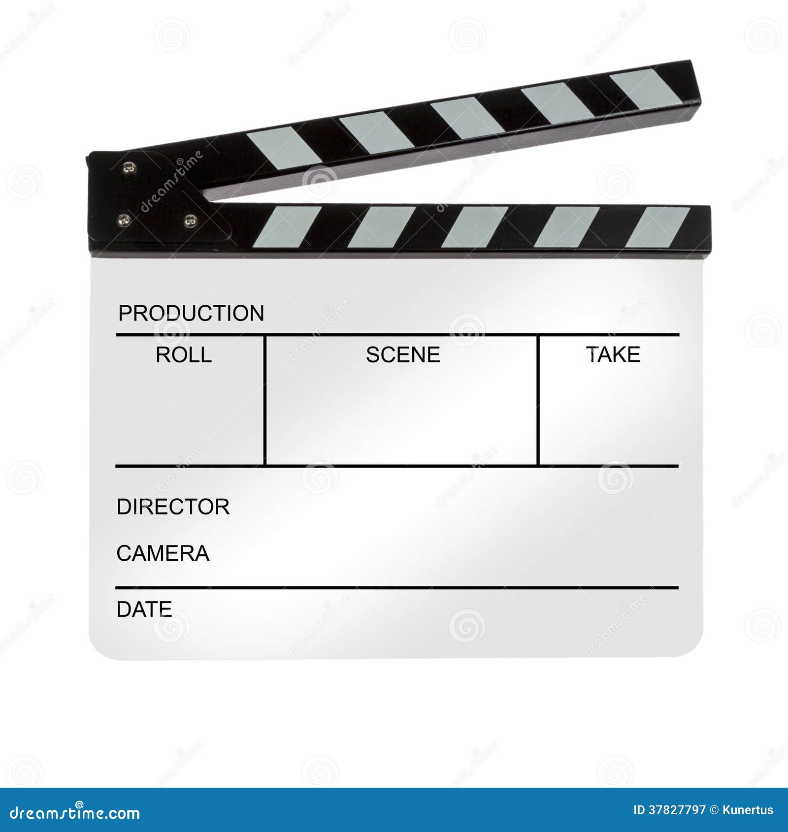 White Clapperboard stock illustration. Illustration of cinema - 37827797
