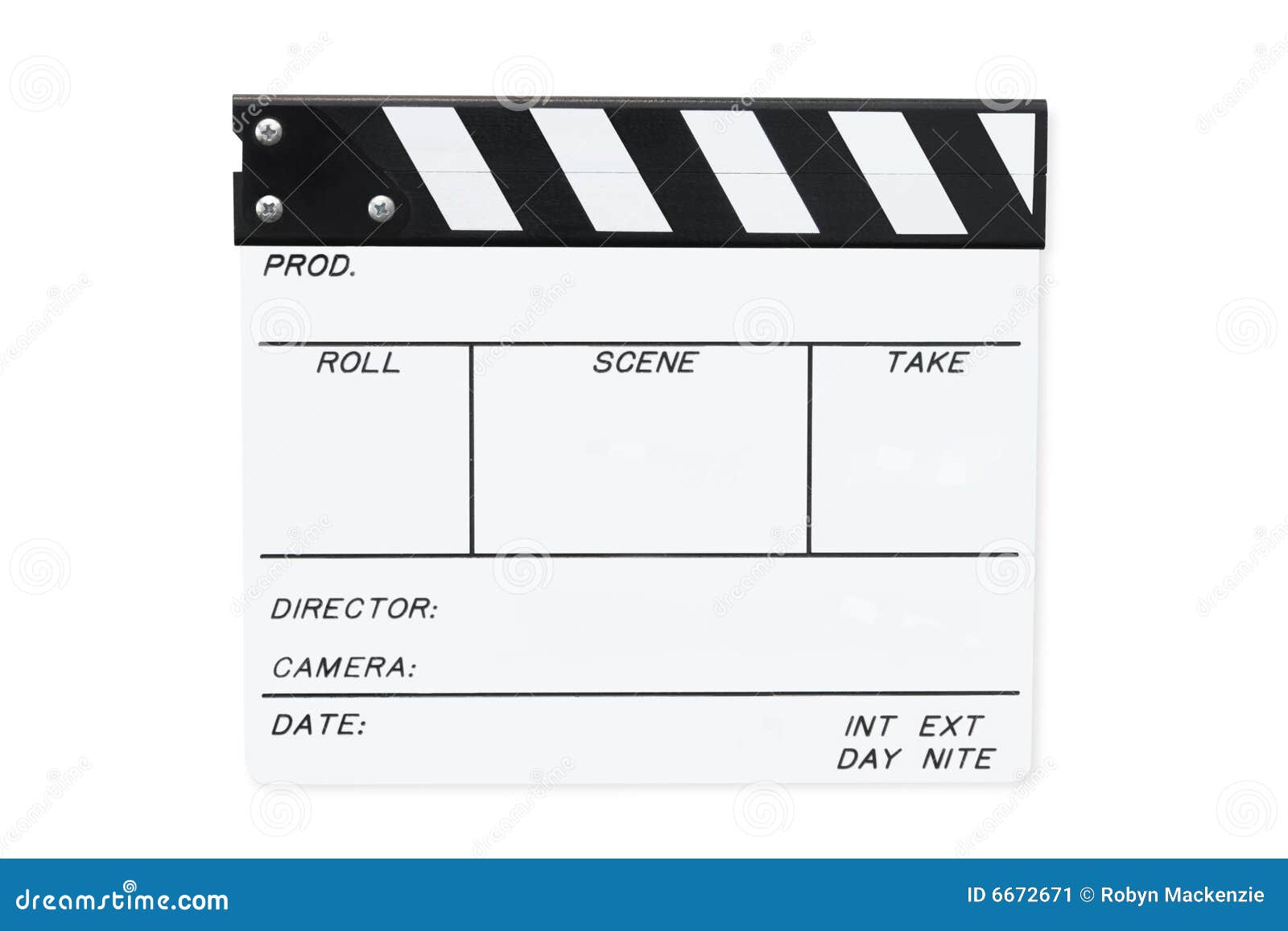 White Clapperboard (with Path) Stock Image - Image of industry, white ...