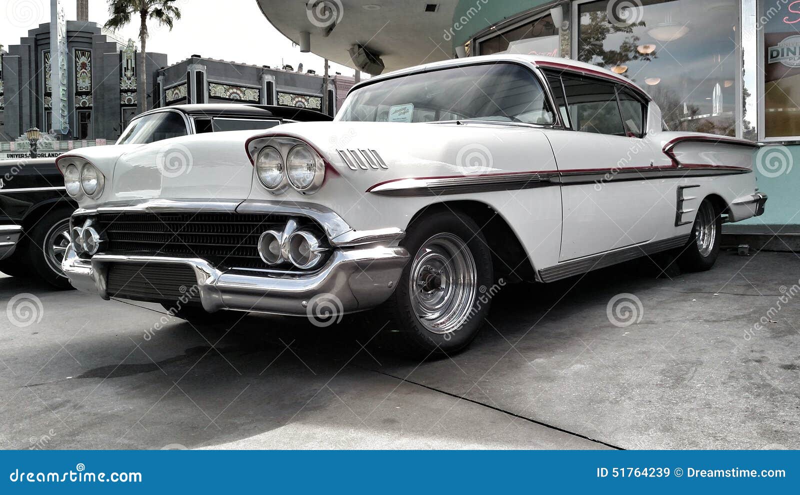 White classic car editorial stock image. Image of automobile - 51764239