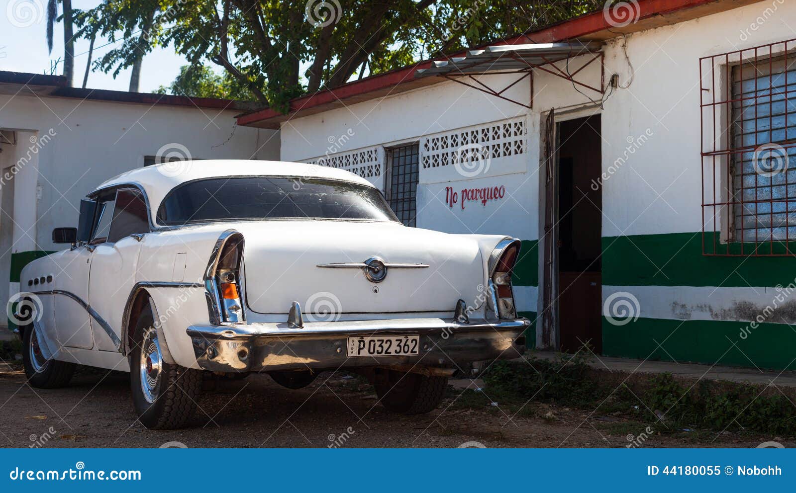 A White Classic Car Parked Front of House Editorial Image - Image of ...