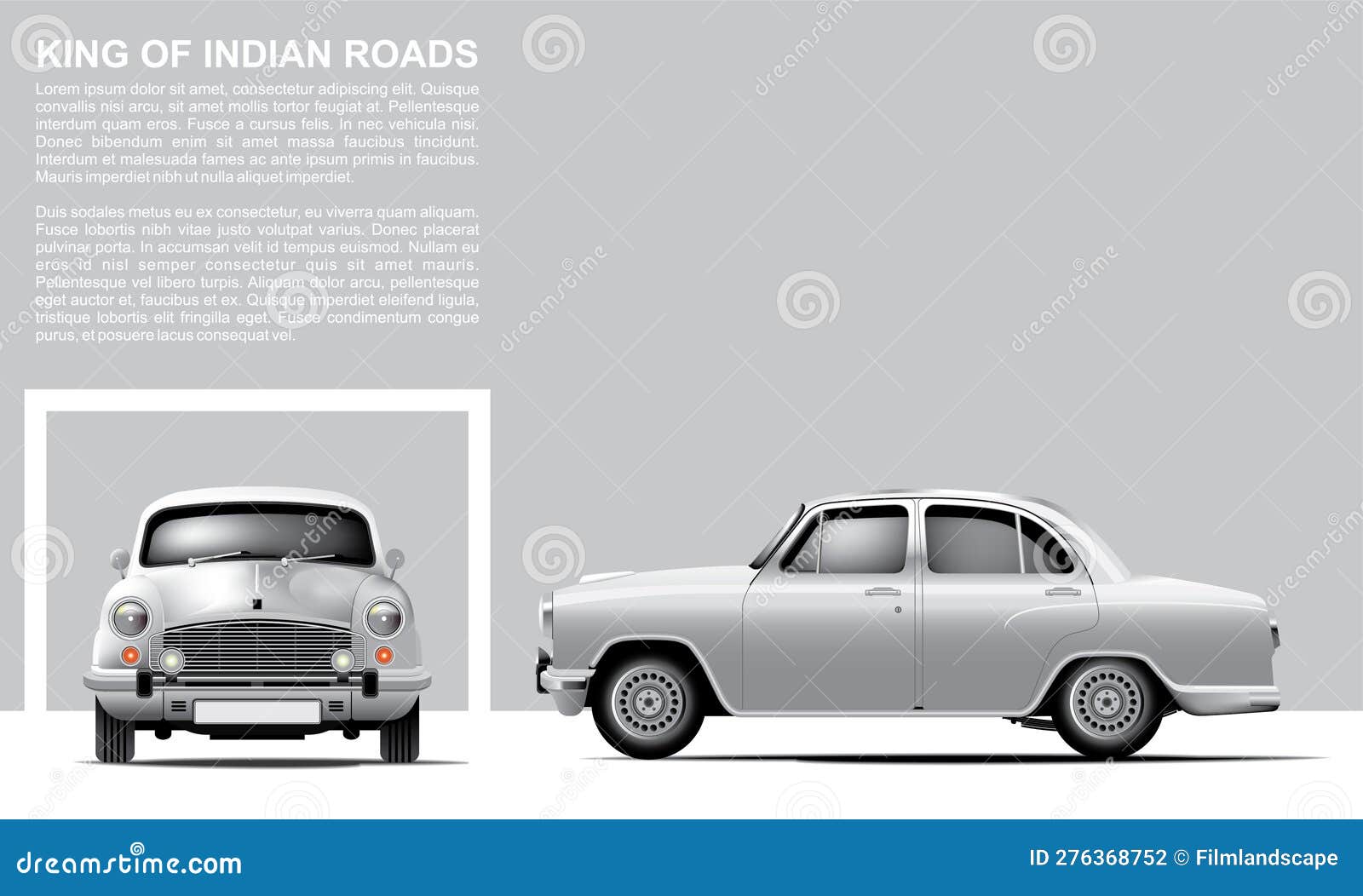 White Classic Car stock vector. Illustration of format - 276368752