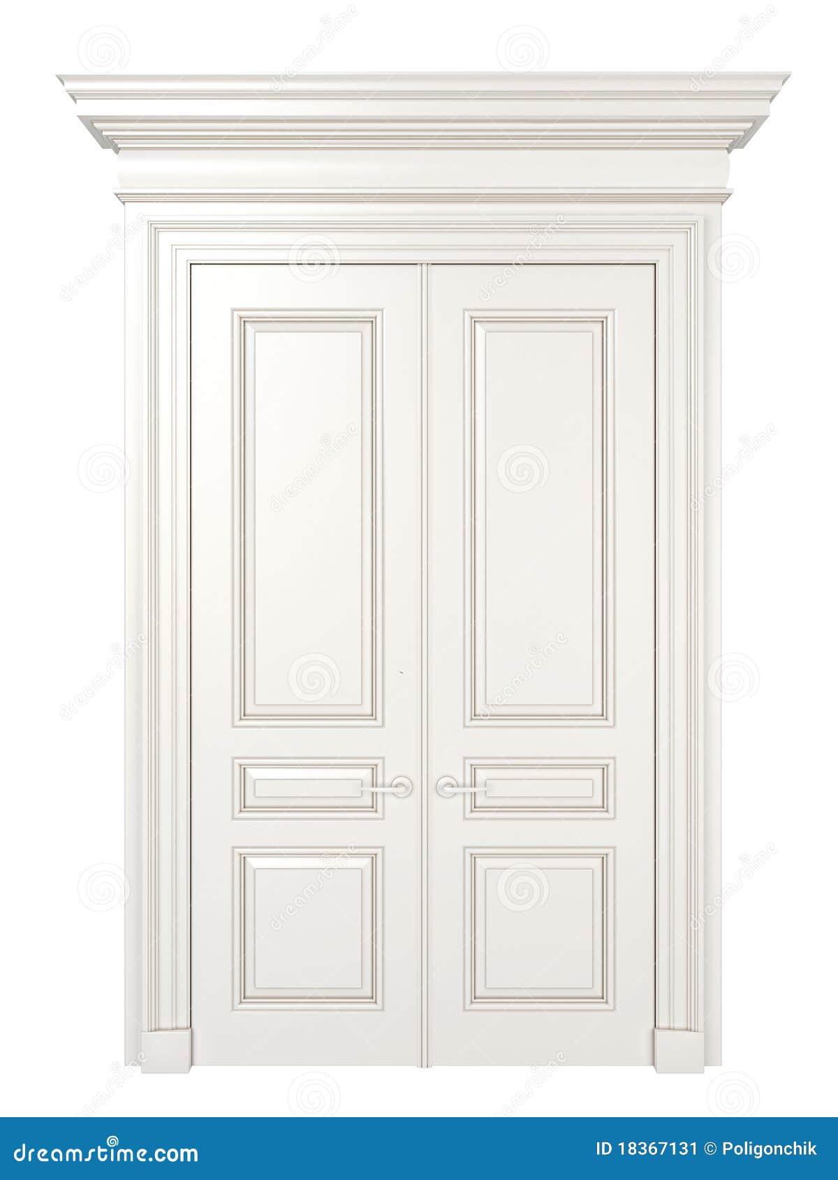 White Classic Door. Stock Image - Image: 18367131