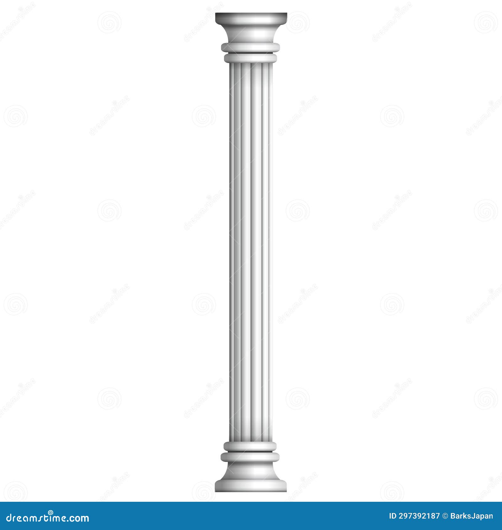 White Classic Marble Pillar Illustration Stock Vector - Illustration of ...