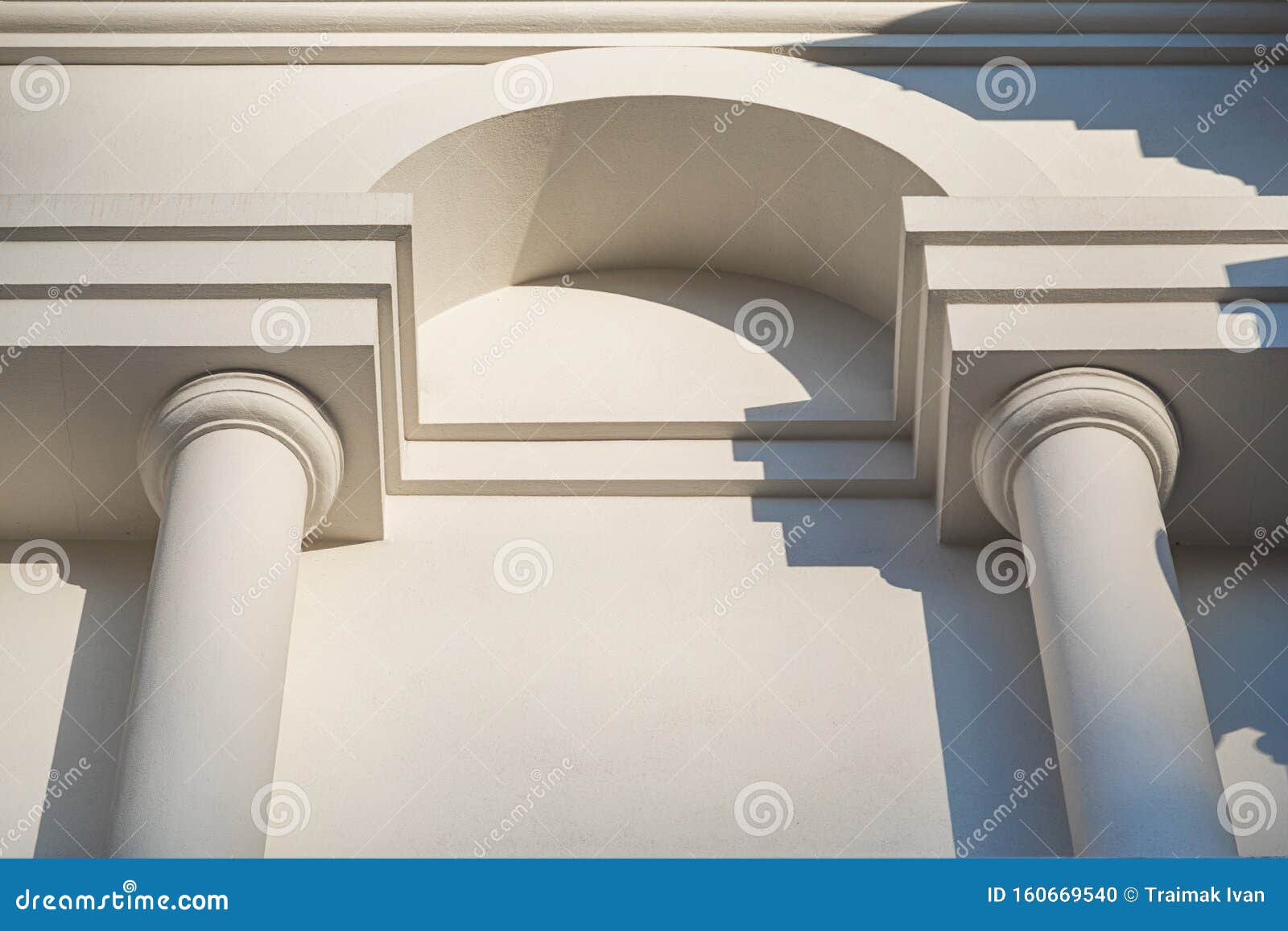 White Classical Building with Columns Stock Photo - Image of city ...