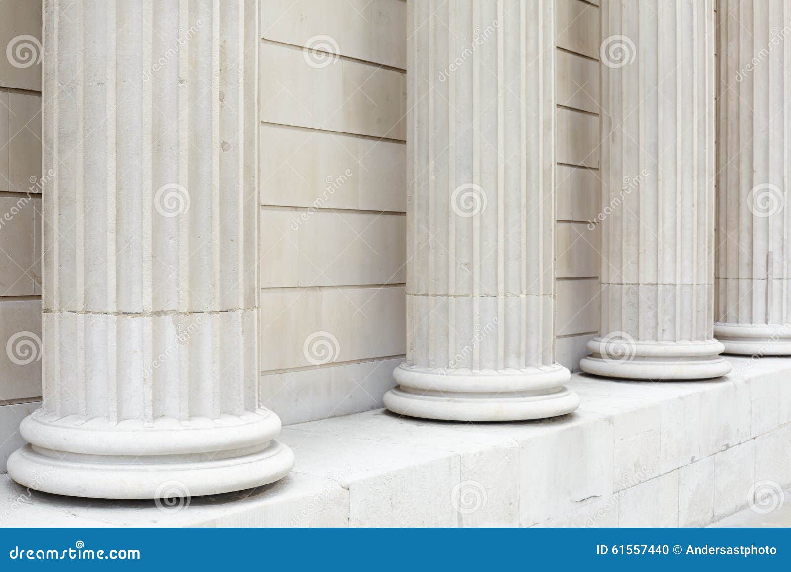 White Classical Columns And Wall Background Stock Image | CartoonDealer ...