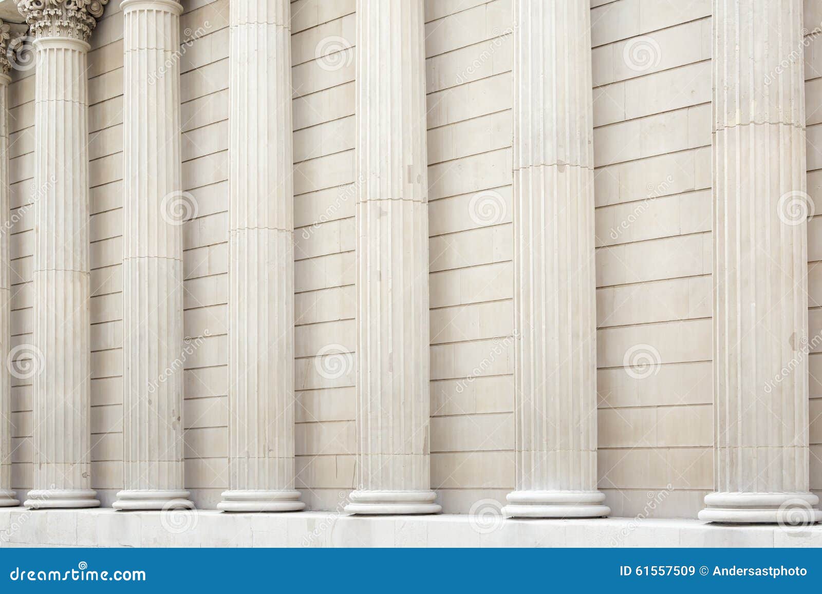 White Classical Columns and Wall Background Stock Image - Image of ...