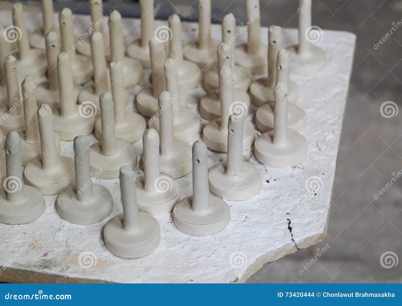 White Clay Ceramic Test Pieces for Ceramic Art Production Study in ...