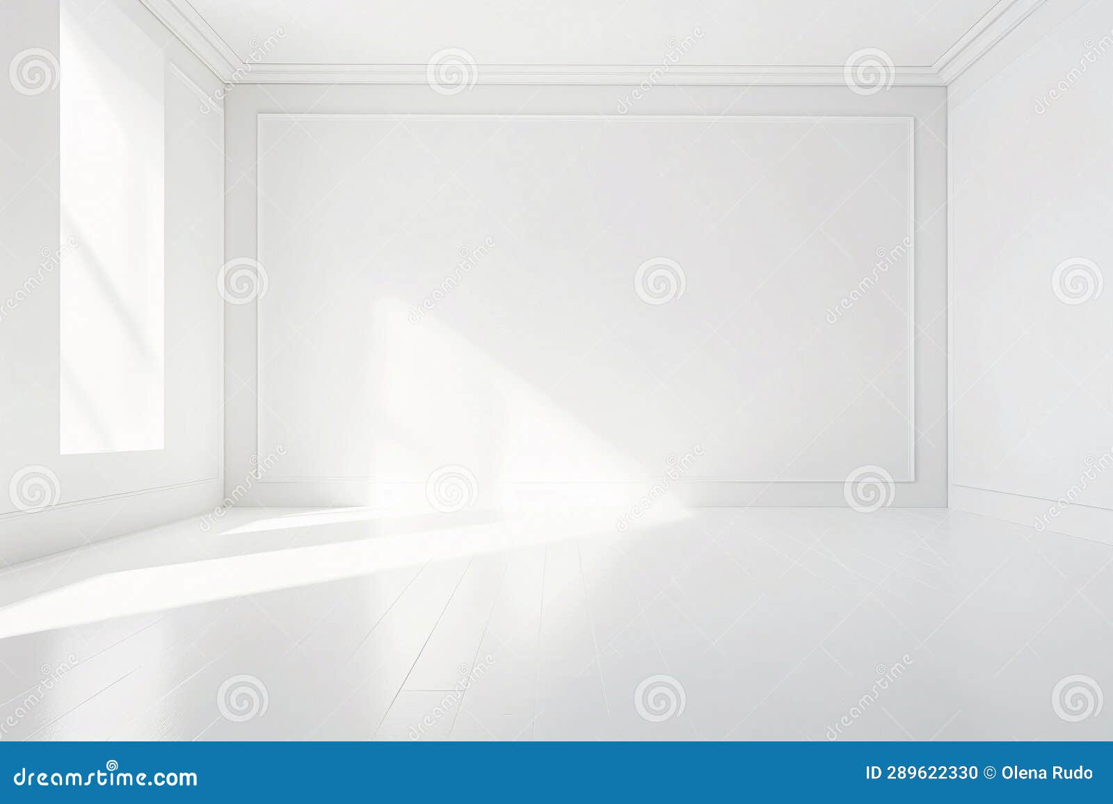 Empty White Room with Shadow Stock Illustration - Illustration of ...