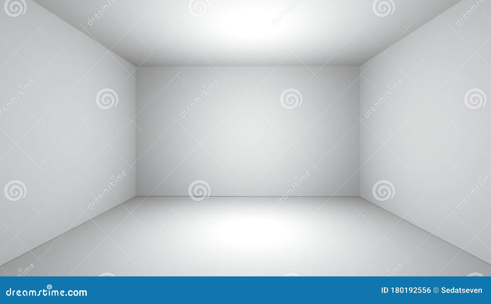 White Clean Empty Room Space 3D Rendering Stock Illustration ...