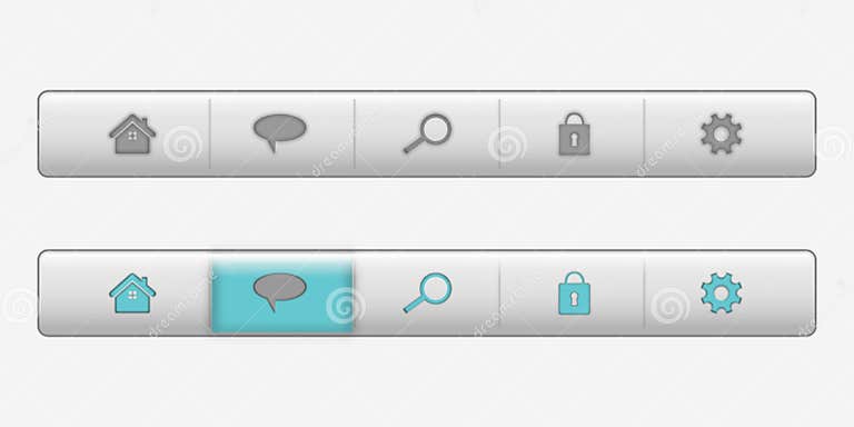 White Clean Navigation Bar Vector Template Design Easy To Edit Stock ...