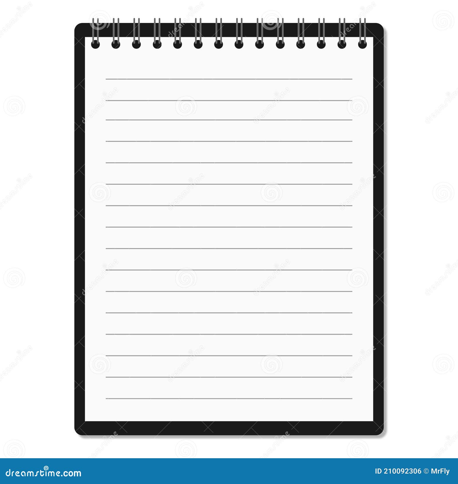 White Clean Notepad, Vector Illustration Stock Vector - Illustration of ...