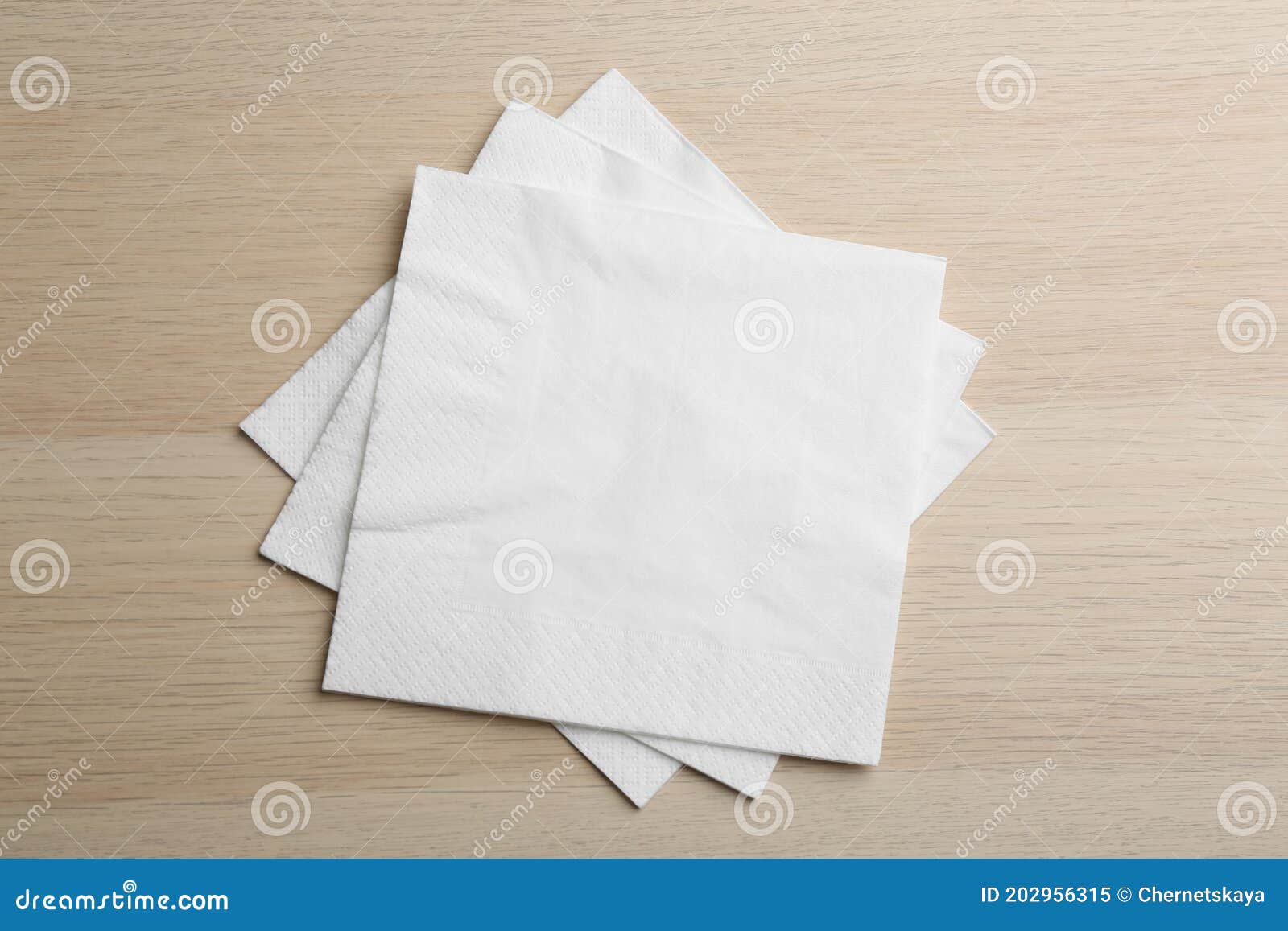 White Clean Paper Tissues on Wooden Table, Top View Stock Image - Image ...