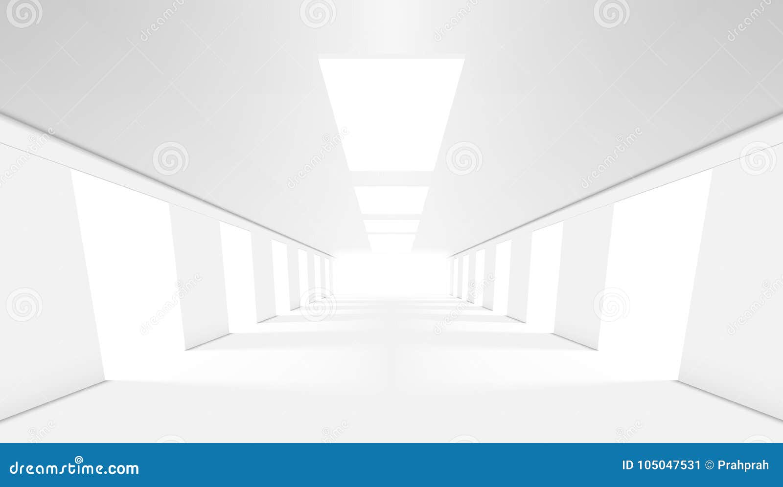 White Clean Store with Ligth Interior Design Stock Illustration ...