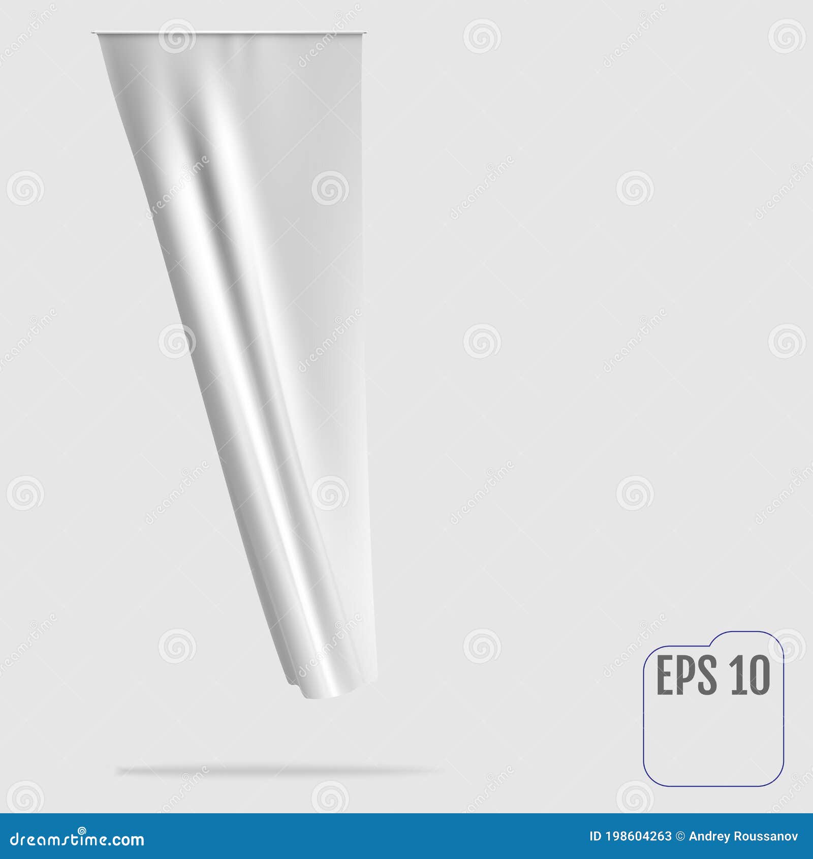 White Clean Vertical Waving Template Flag Stock Vector - Illustration ...