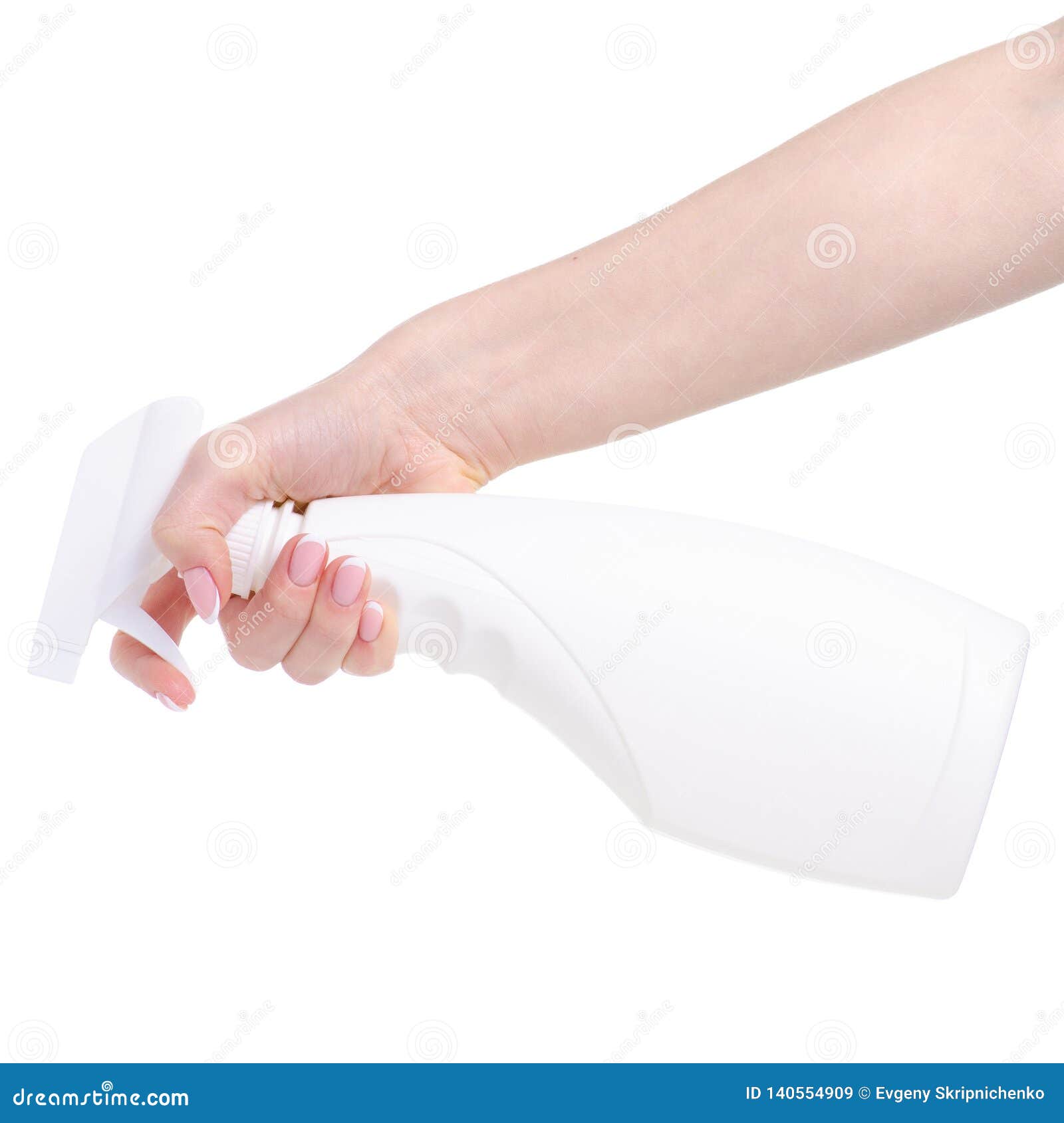 White Cleaning Spray in Hand Stock Image - Image of hygiene, product ...