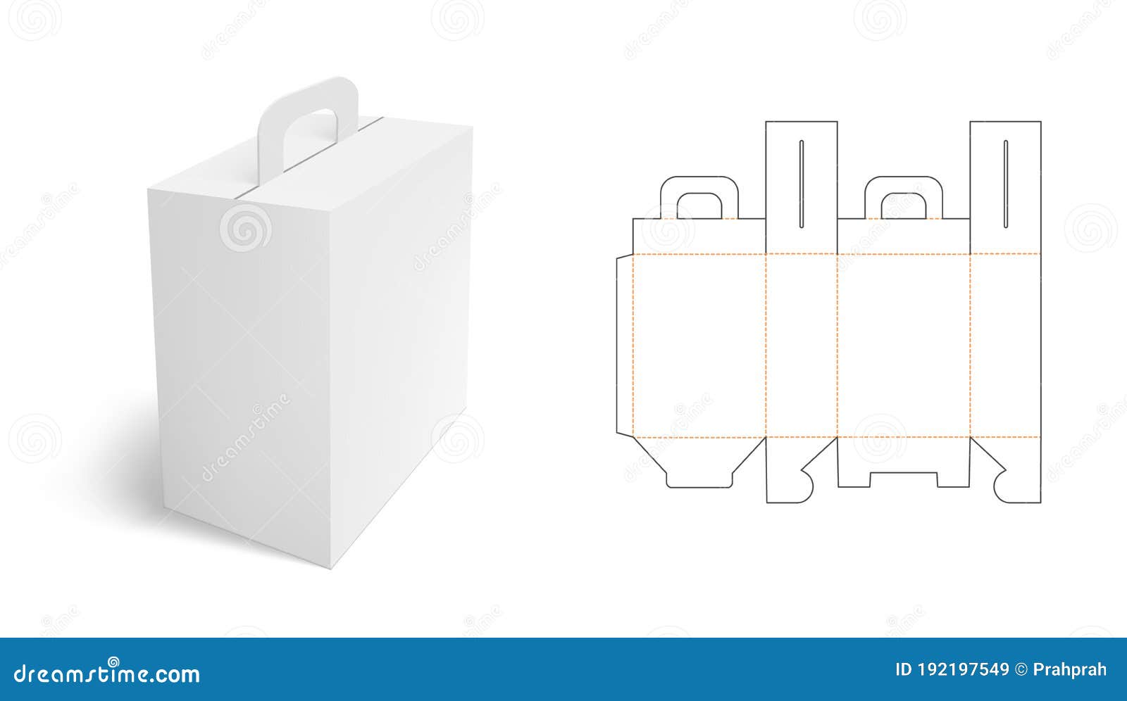 White Clear Folding Carton Box with Diecut Stock Illustration ...