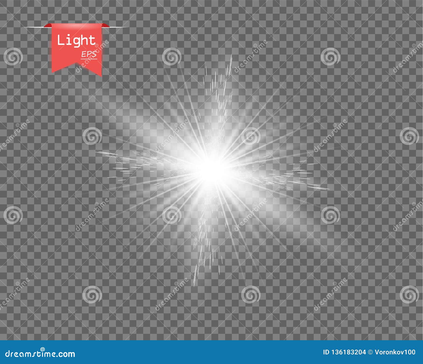 The White Clear Light of the Sun. Bright Explosion, Sparkling Flash ...
