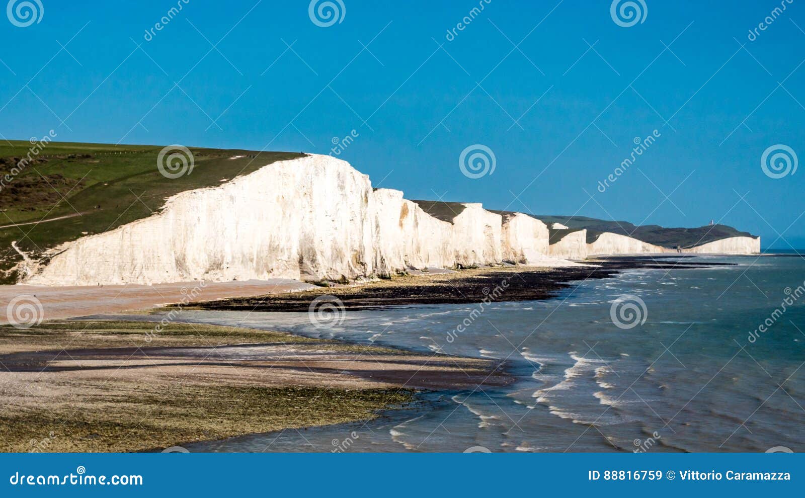 White Cliff Beach Area in Southern England Stock Image - Image of ...