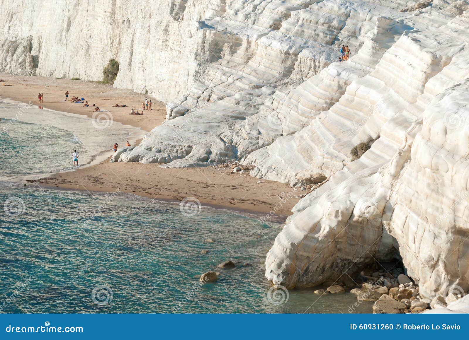 The White Cliff Called Scala Dei Turchi in Sicily, Near Agrigento Stock ...