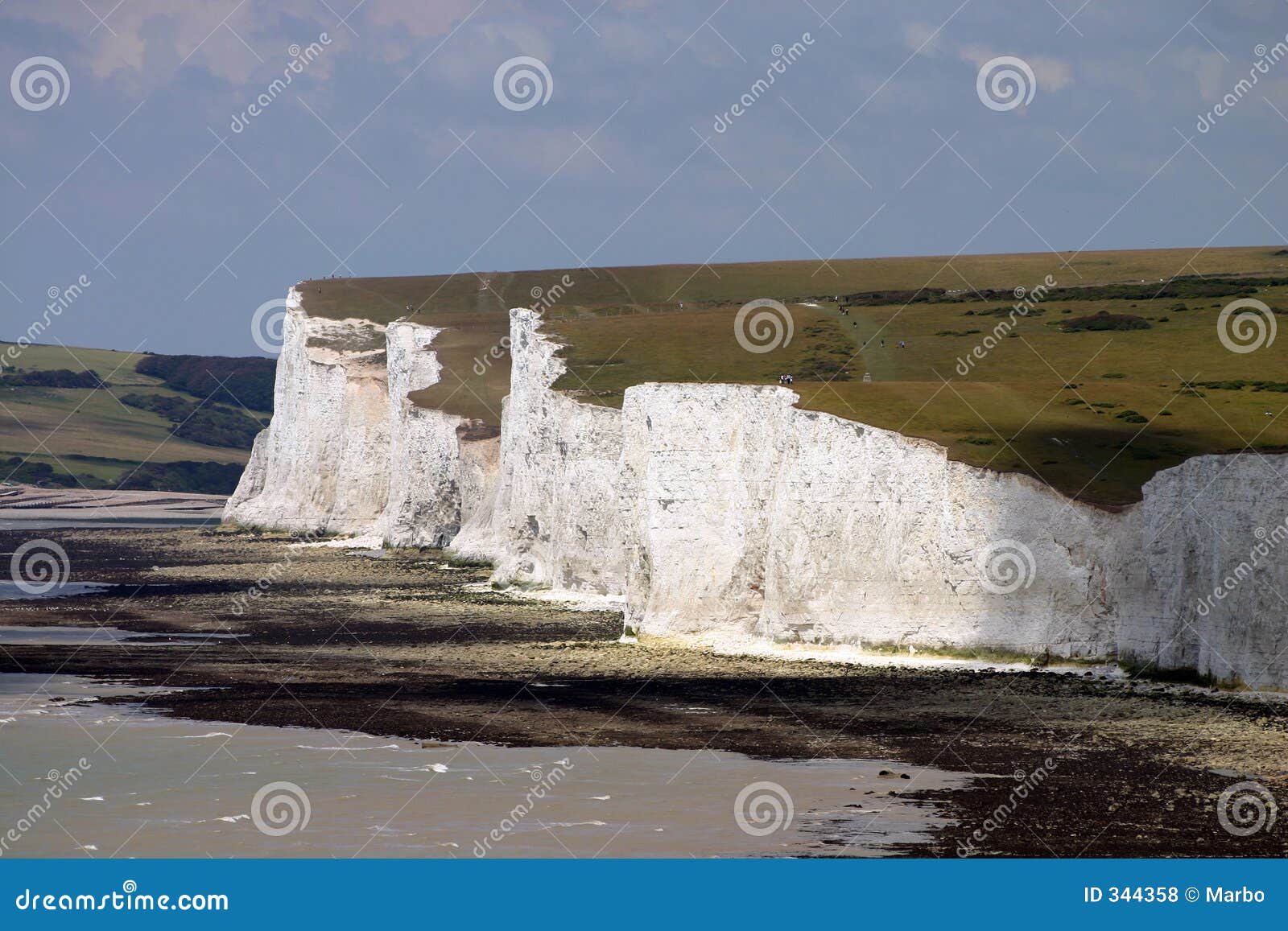 White cliffs stock photo. Image of europe, shingle, seaweed - 344358