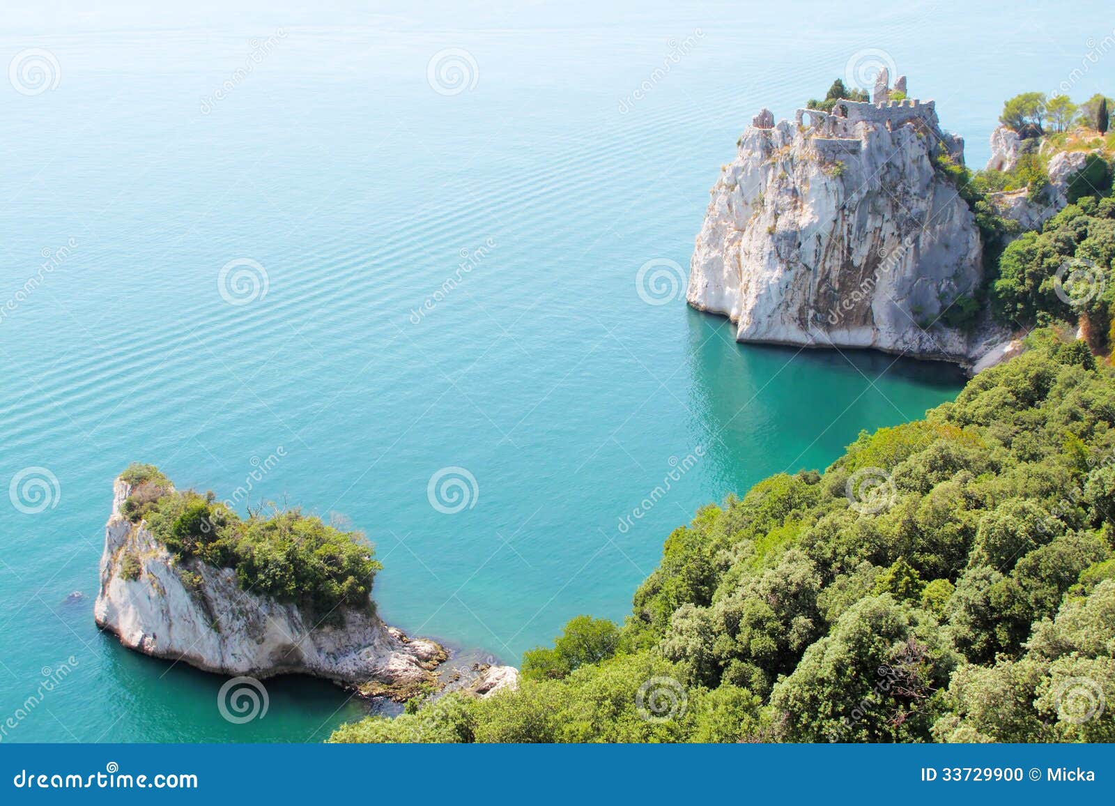 White Cliffs with Ancient Ruins Stock Photo - Image of panoramic ...