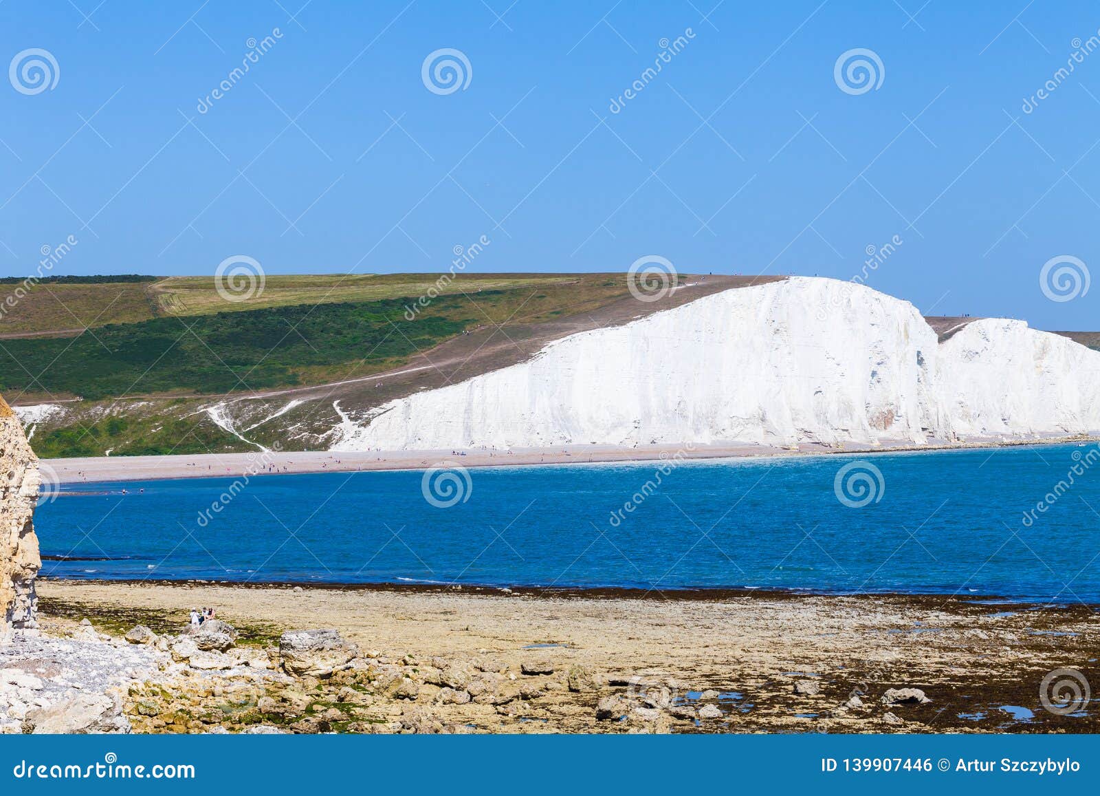 White Cliffs of Dover Background Image. Beautiful Sunny Day on White ...