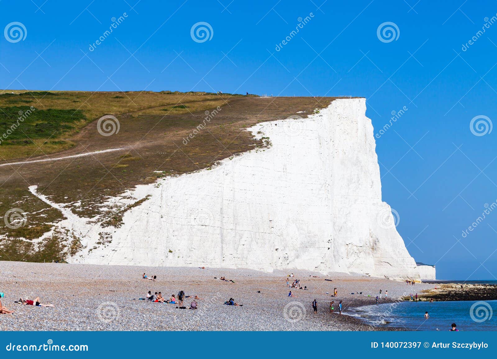 White Cliffs of Dover Background Image. Beautiful Sunny Day on White ...