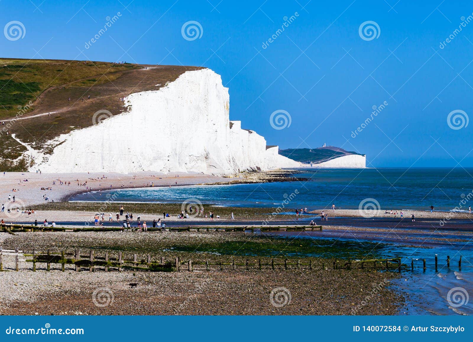 White Cliffs of Dover Background Image. Beautiful Sunny Day on White ...