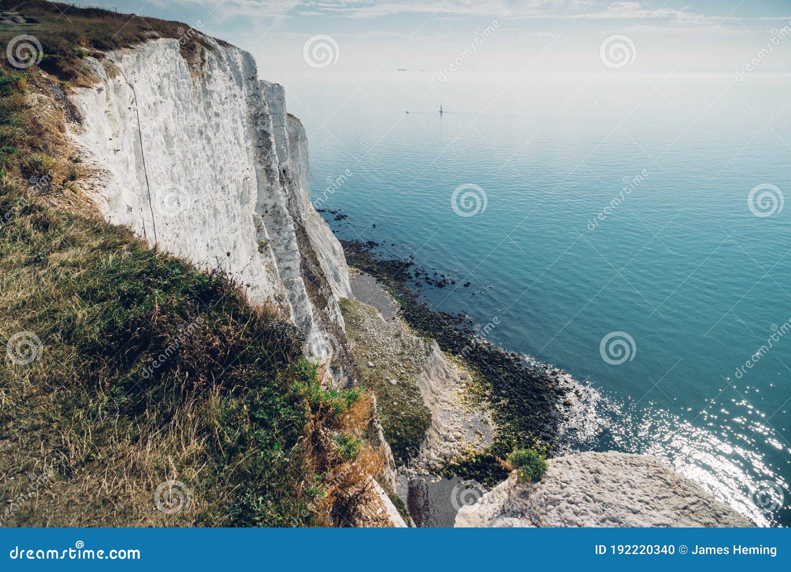 White Cliffs of Dover, England Stock Photo - Image of scene, blue ...