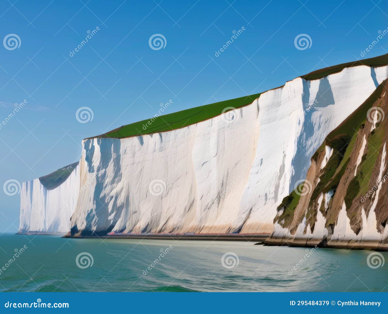 White Cliffs of Dover Seen from the Ferry Stock Image - Image of europe ...