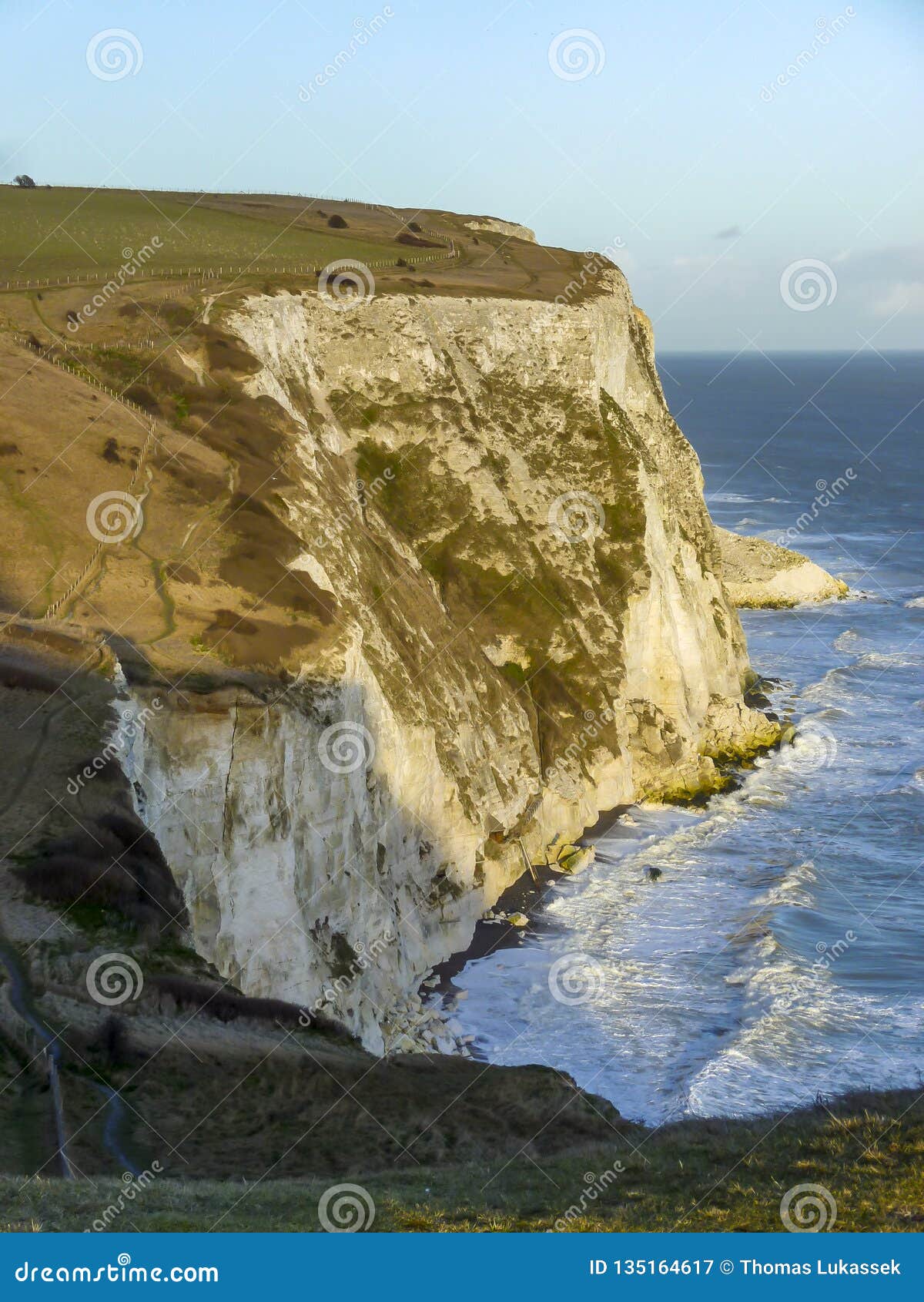 The White Cliffs of Dover Seen from the Cliffs Itself Stock Image ...