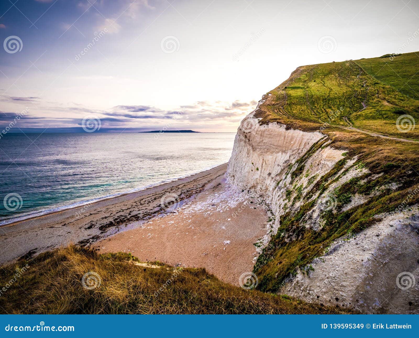 The White Cliffs of England at Sunset Stock Image - Image of britain ...