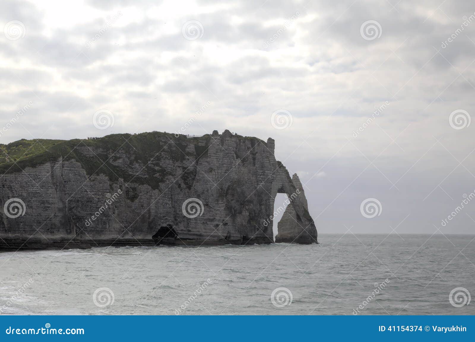 White Cliffs of Etretat. France Stock Photo - Image of coastline ...