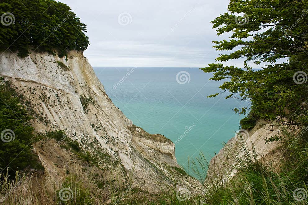 The White Cliffs of Moen in Denmark Stock Image - Image of danmark ...