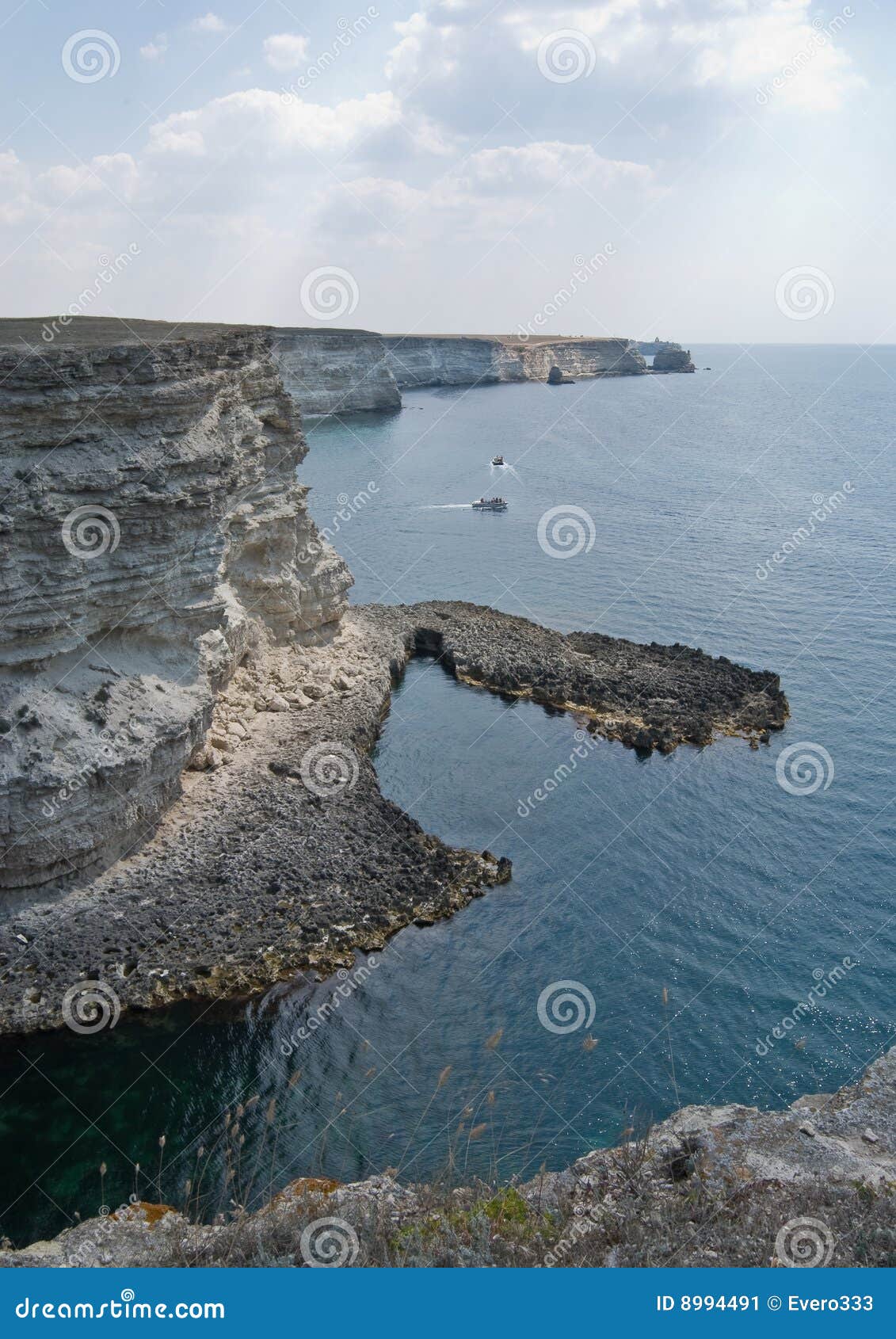 White Cliffs Over the Sea in Crimea Stock Image - Image of seascape ...