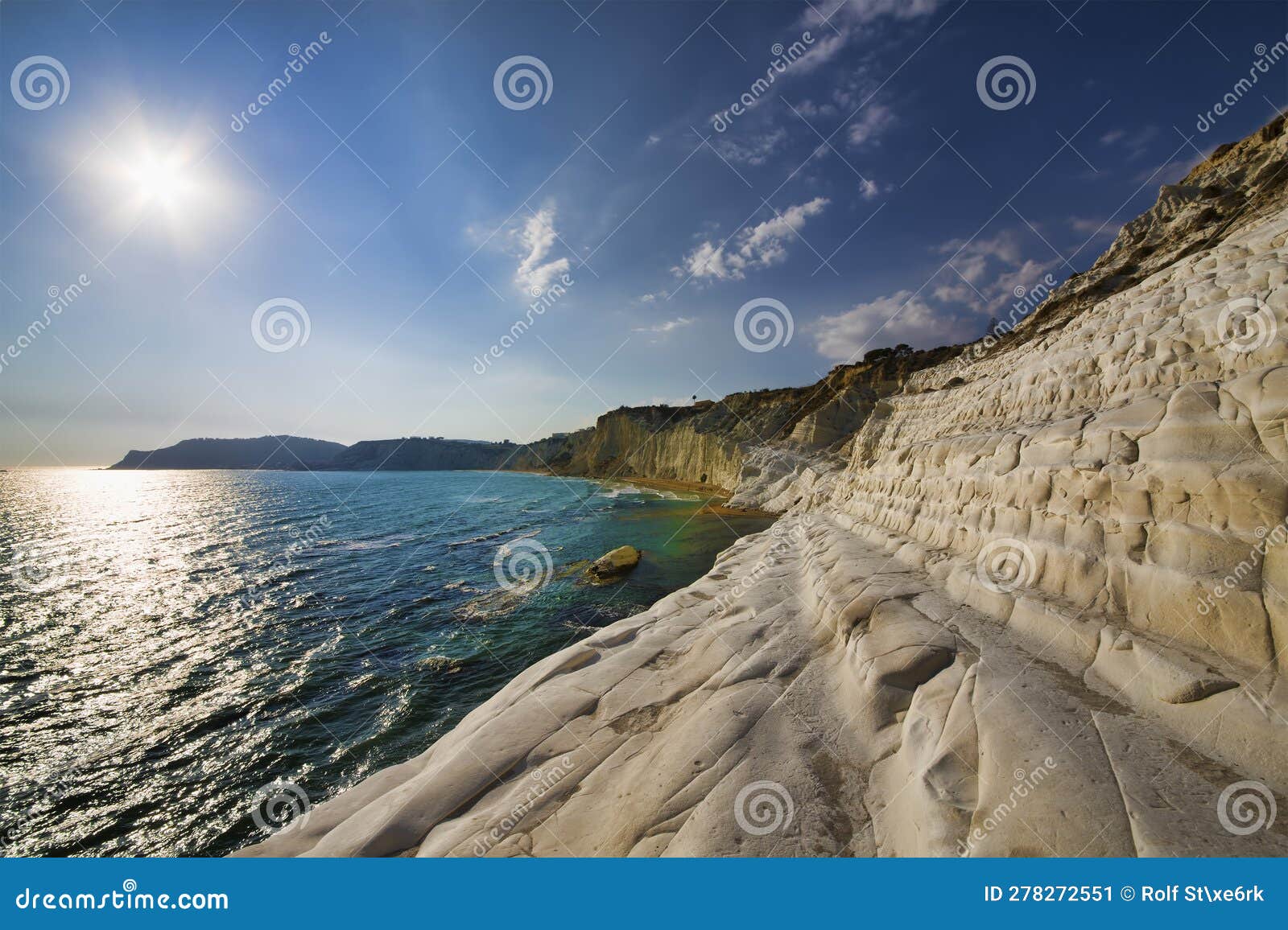 The White Cliffs of Scala Turchi, Sicily Stock Image - Image of coast ...