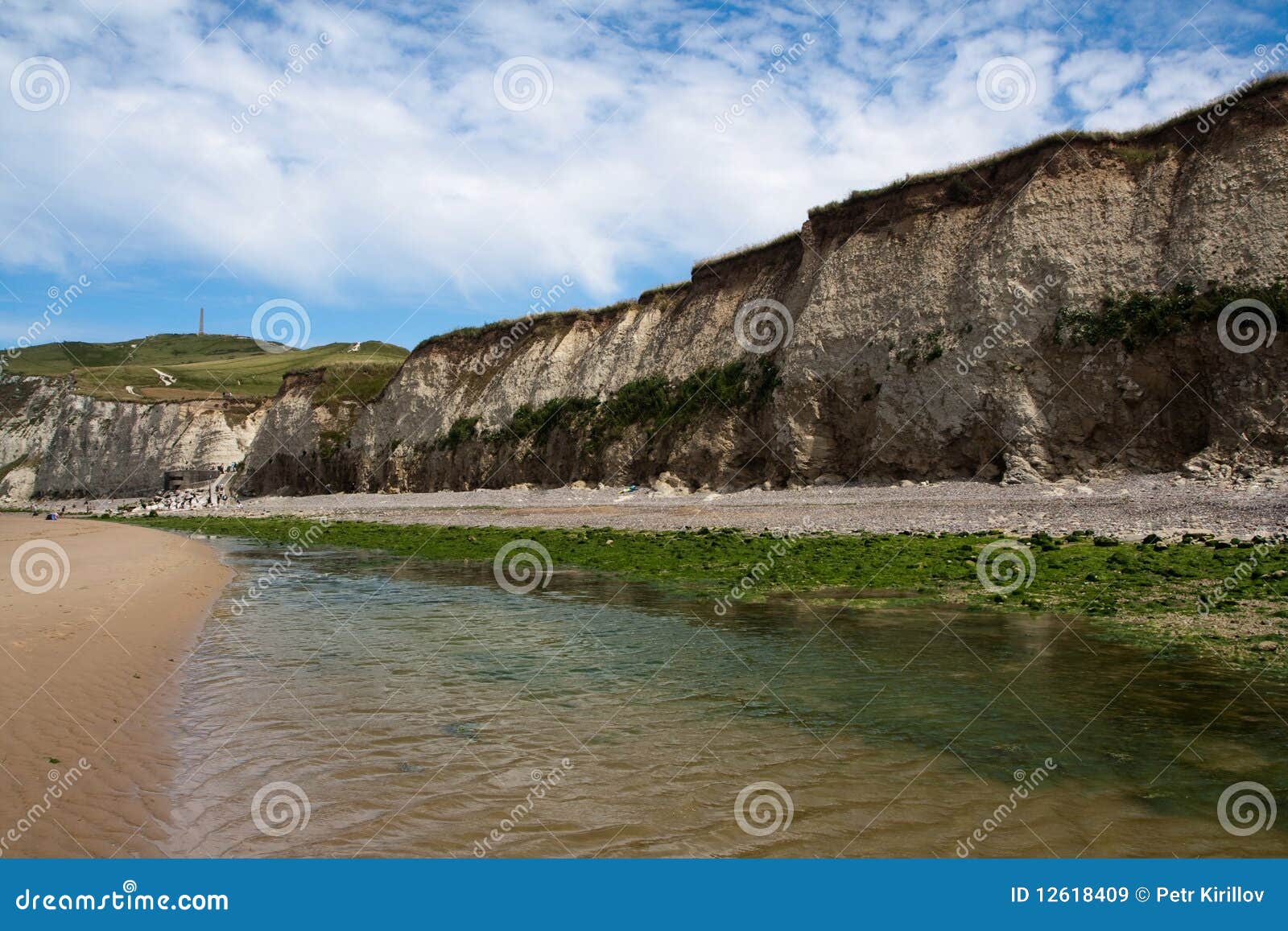 White cliffs on sea shore stock image. Image of reef - 12618409