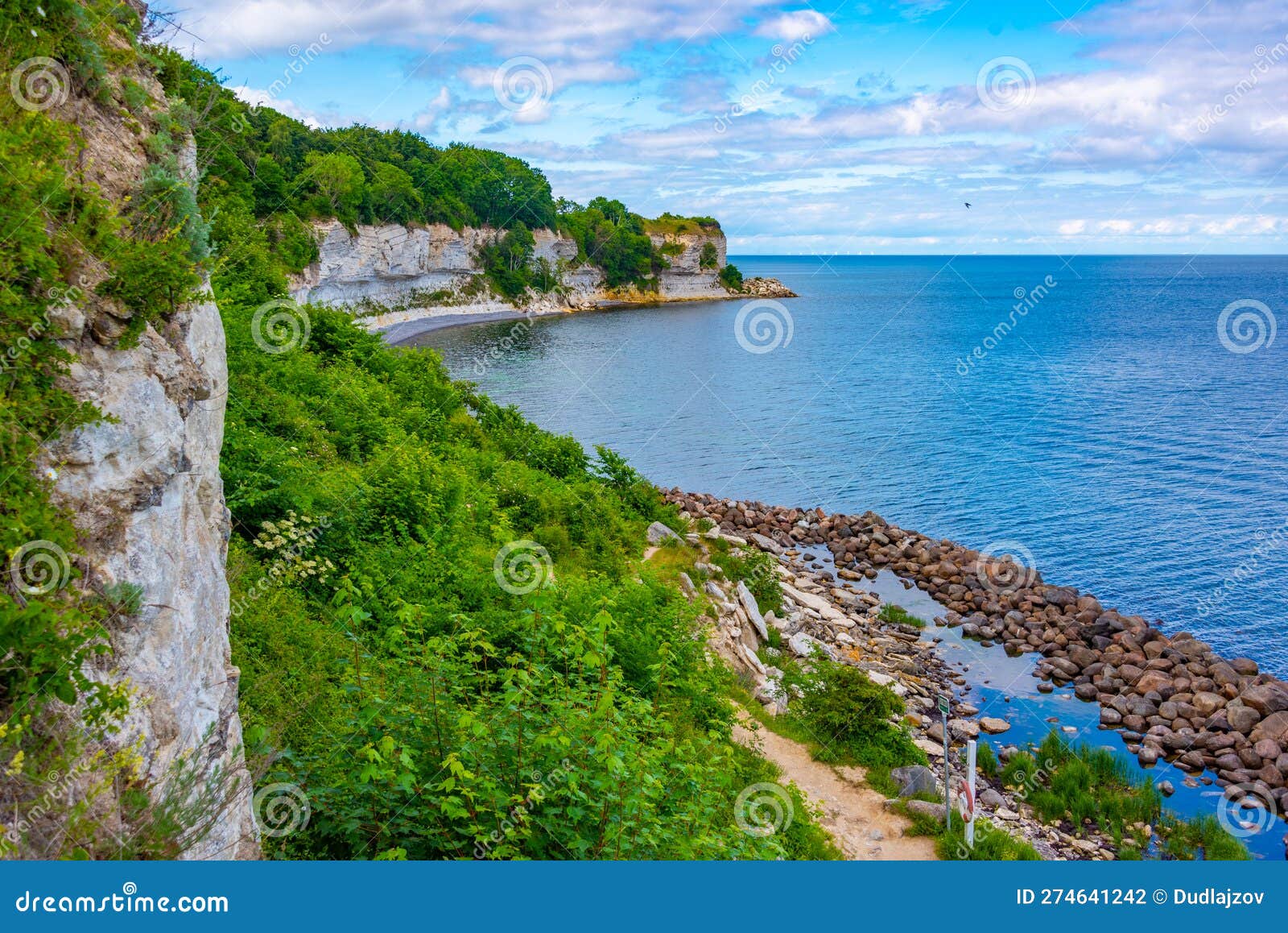 White Cliffs of Stevns Klint in Denmark Stock Photo - Image of heritage ...