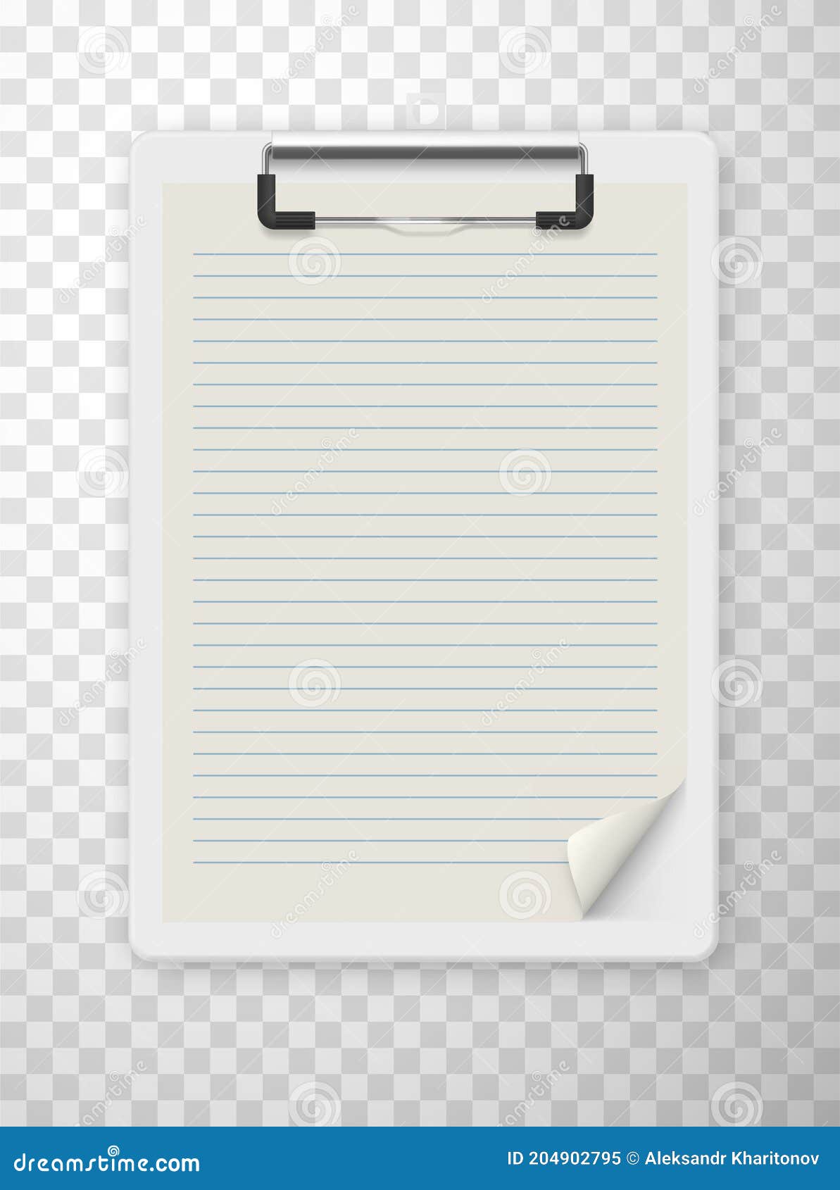 Ruled Sheet Of Notebook Paper. Vector Paper Template | CartoonDealer ...