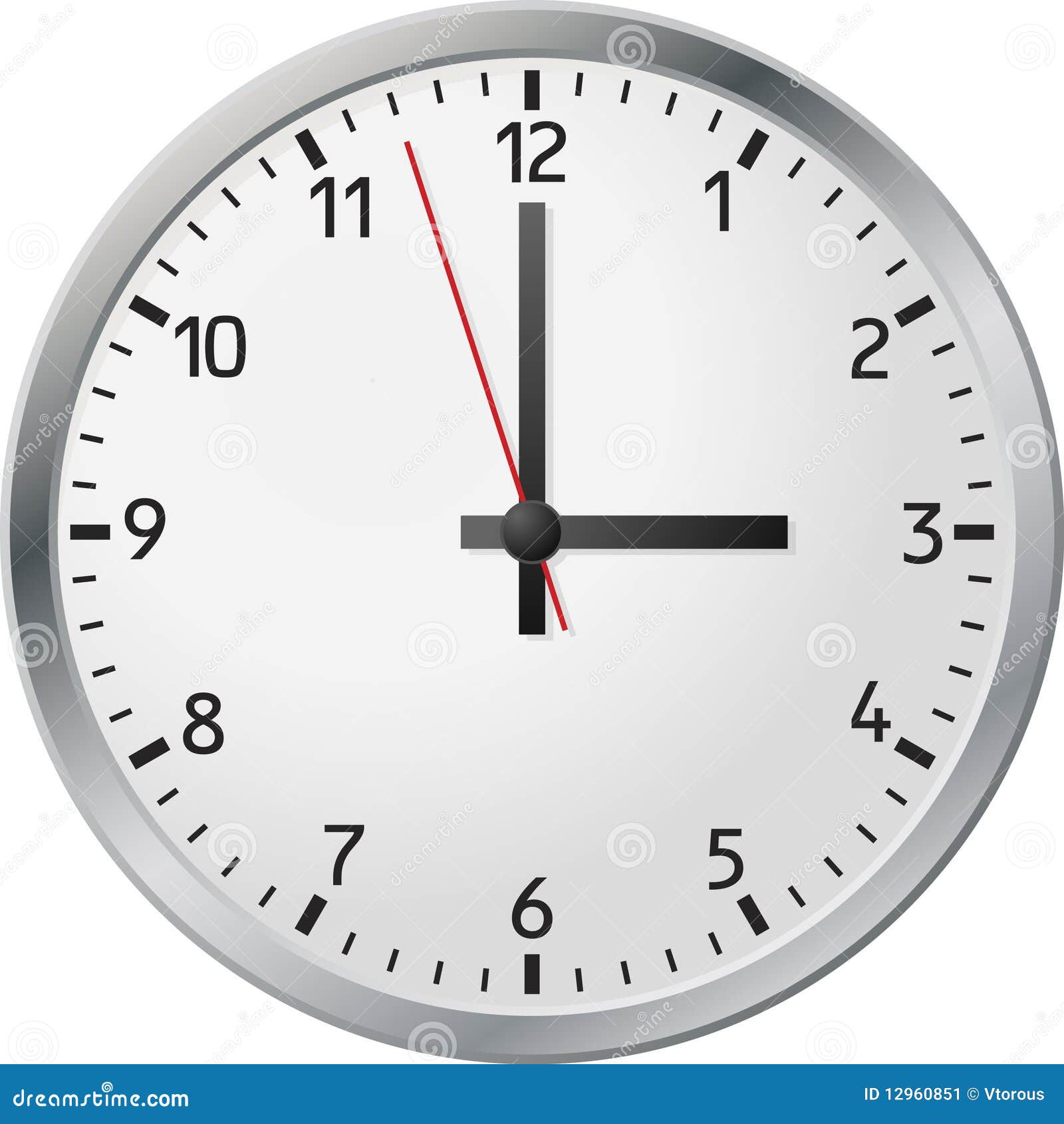 White clock stock vector. Illustration of measuring, time - 12960851