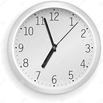 White clock stock vector. Illustration of time, numbers - 22364666