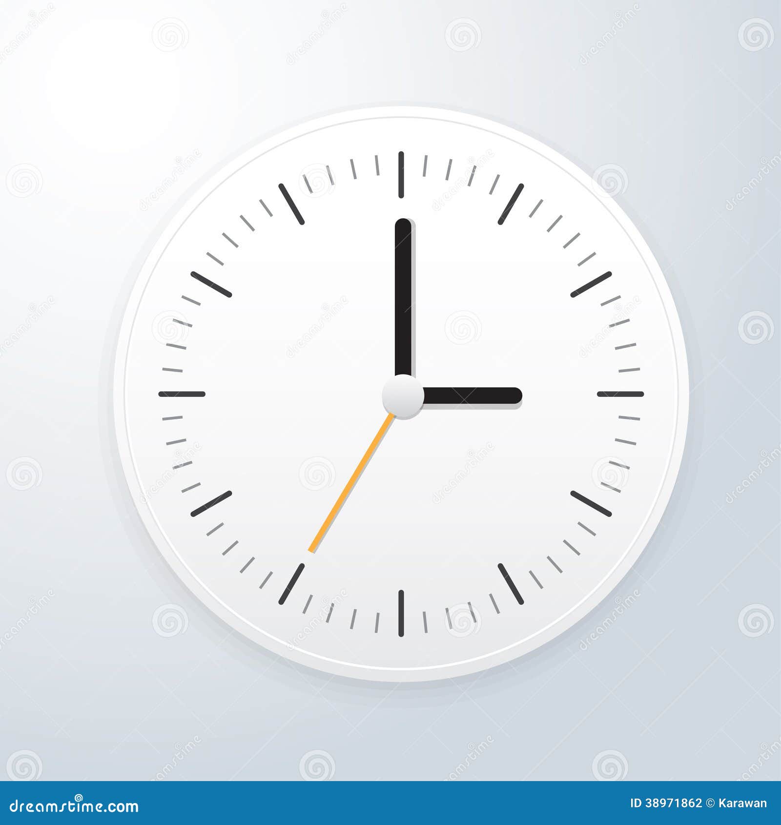 White clock stock vector. Illustration of sign, instrument - 38971862