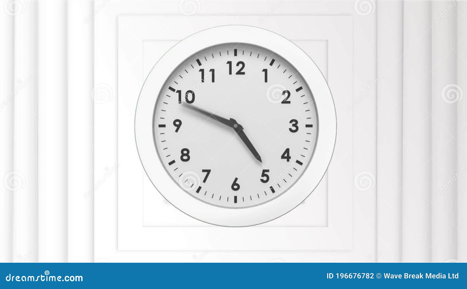 White Clock Moving Fast on Spinning White Diamond Pattern. Stock ...