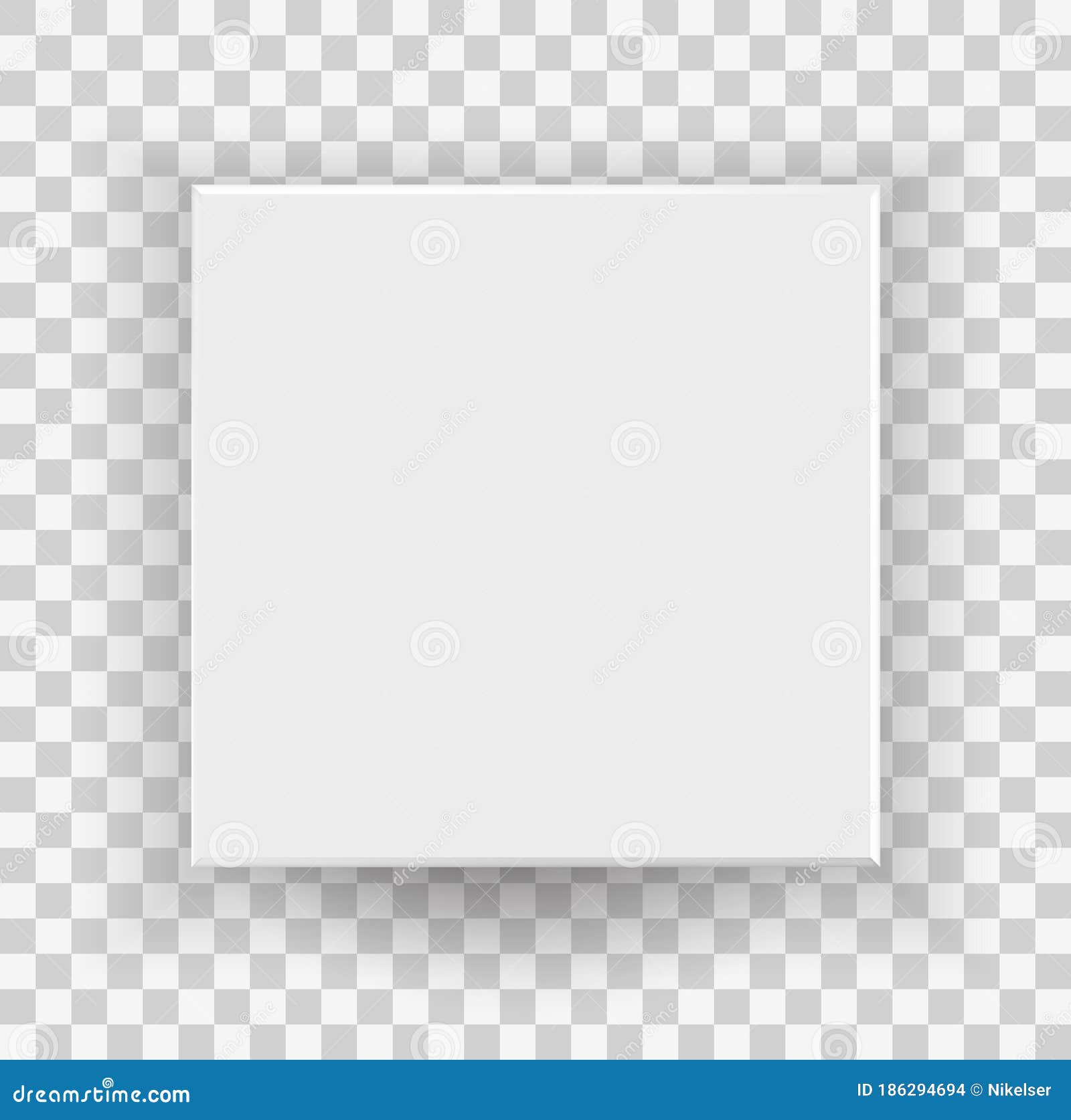 White Closed Box Top and Front View 3D Cube Isolated on Transparent ...