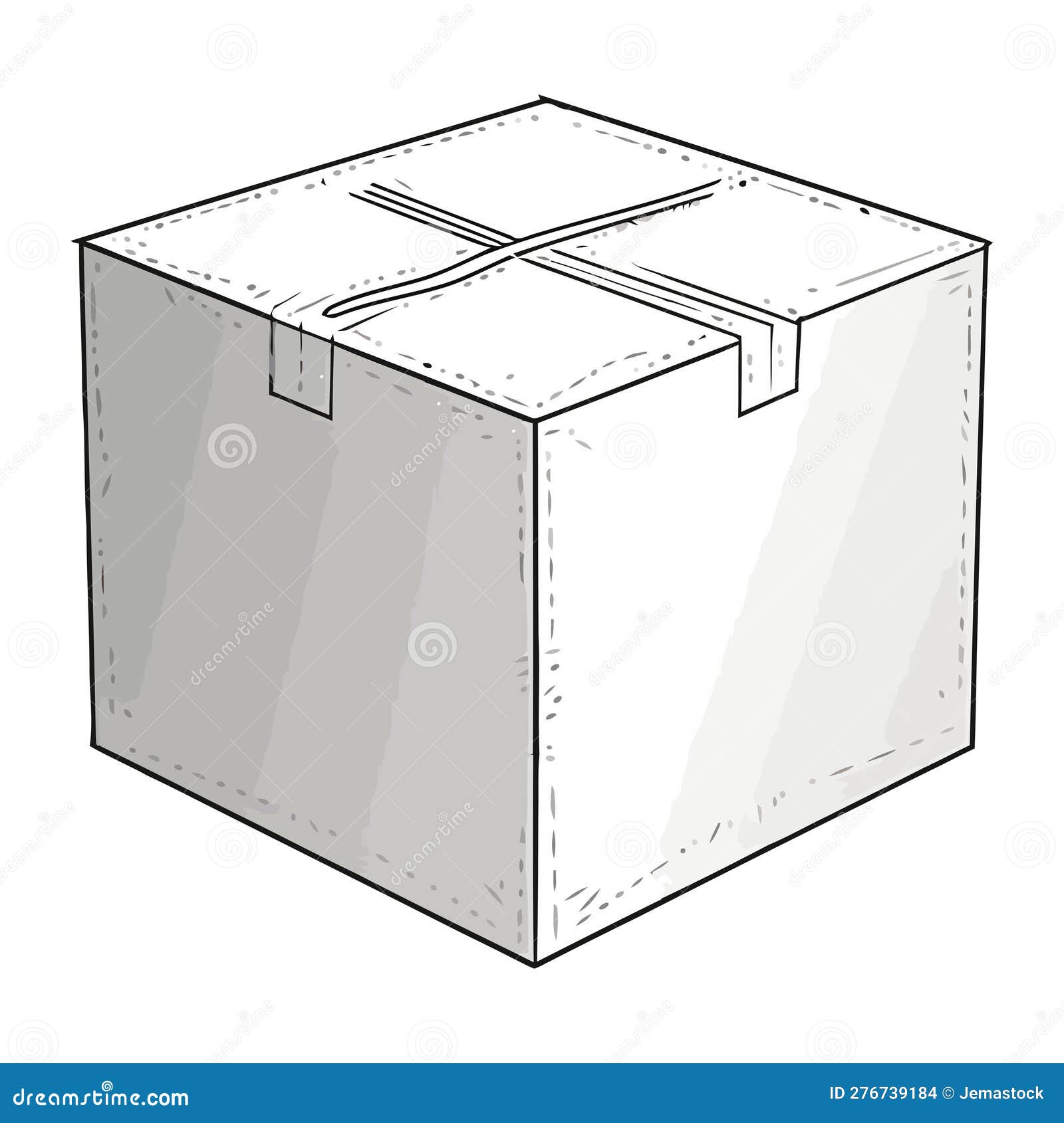 White Closed Carton Box Packing Stock Vector - Illustration of ...