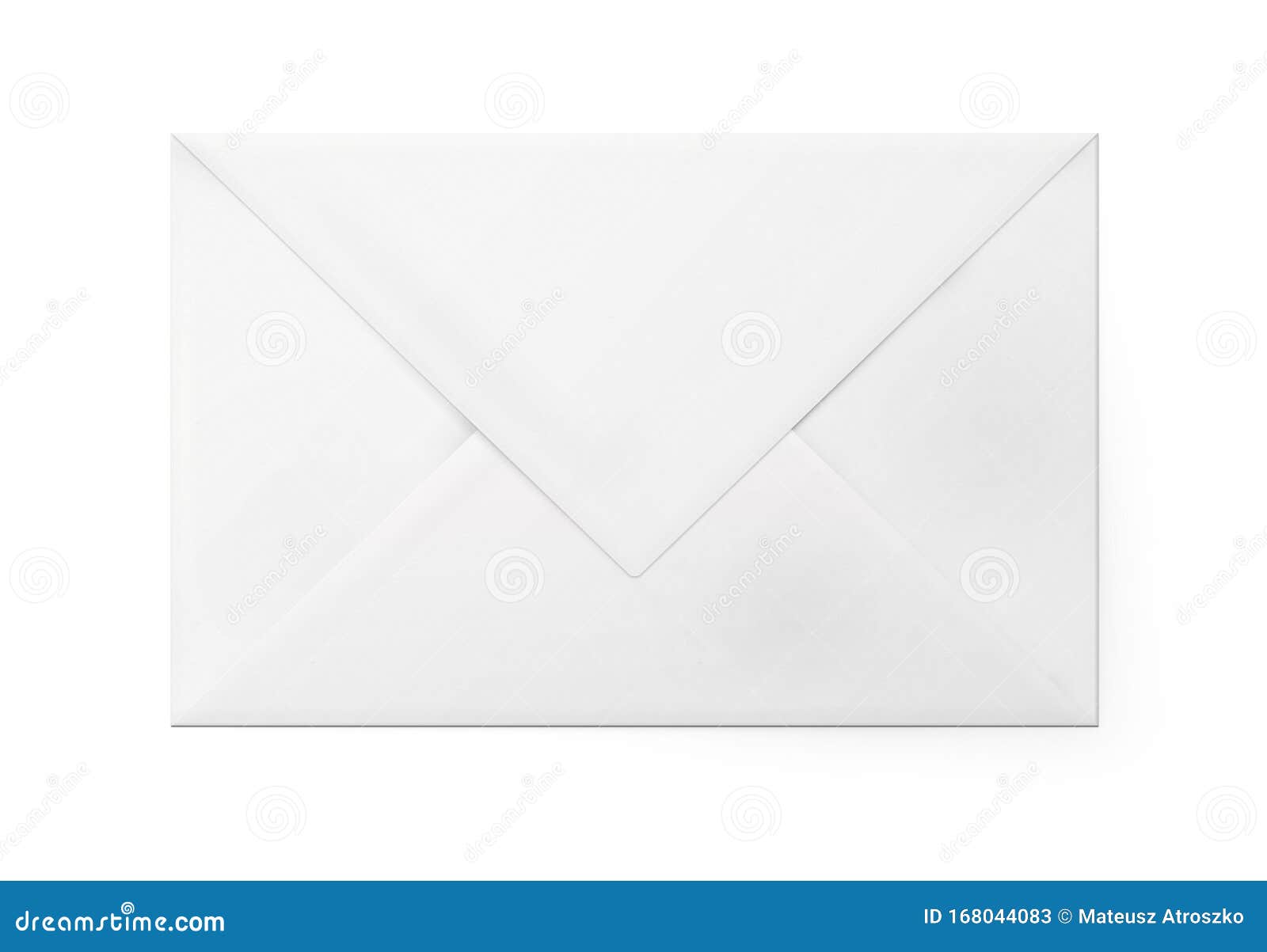 White Closed Paper Envelope for Letter - Back Side. Stock Illustration ...
