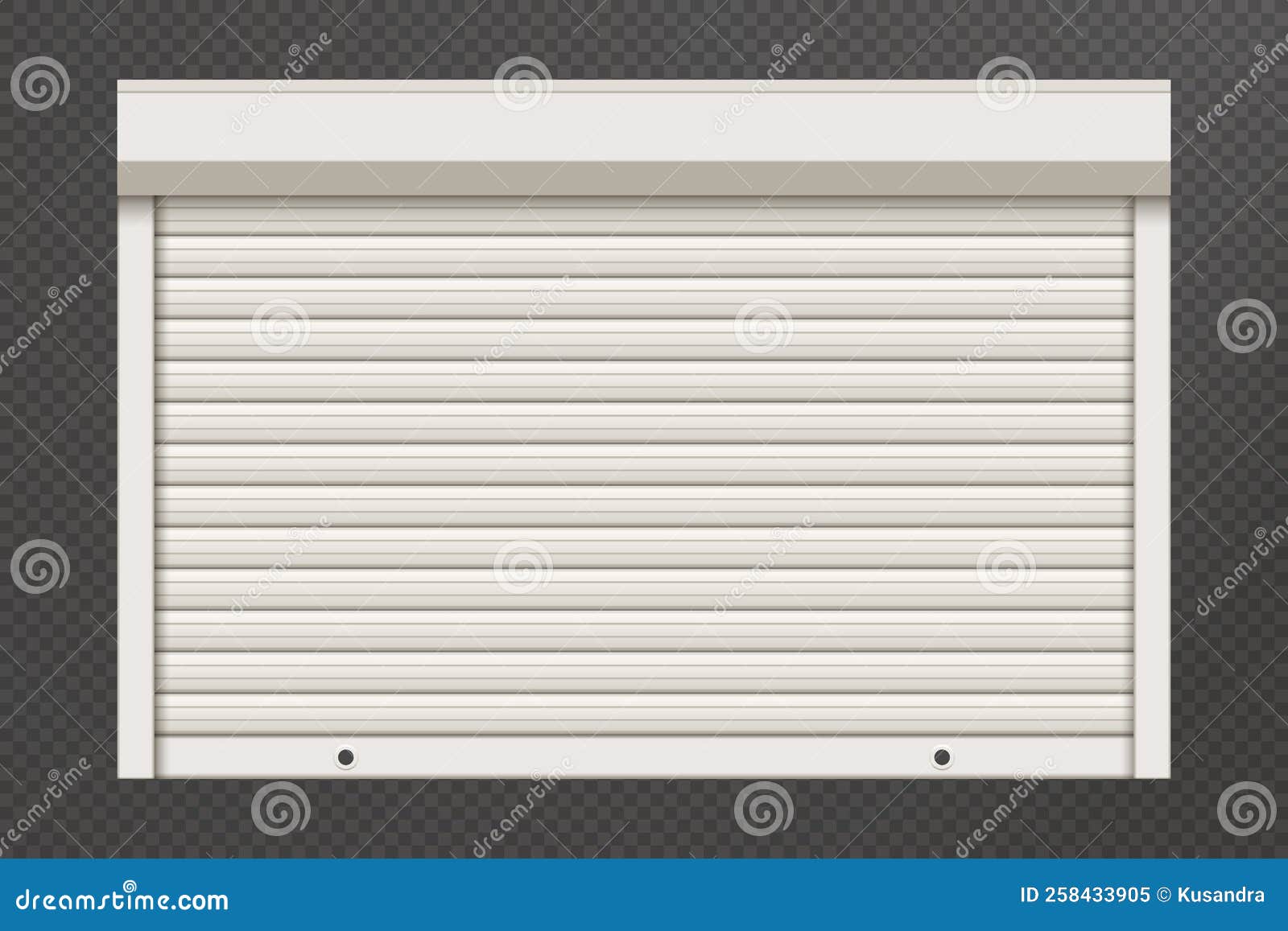 White Closed Roller Garage Shutter Door with Realistic Texture Mockup ...