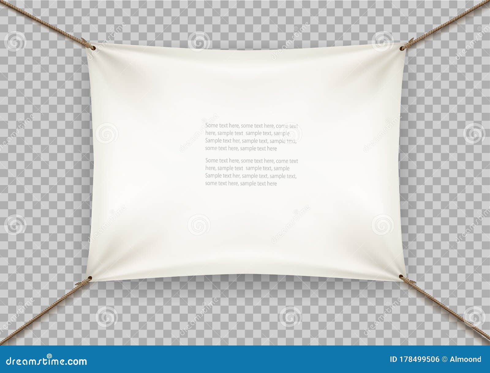 White Cloth Banner with Text Space Stock Vector - Illustration of ...